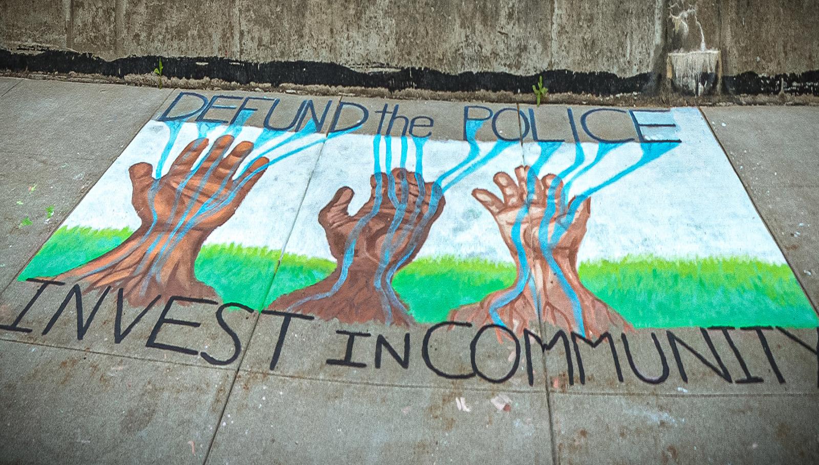 Defund the Police Invest in the Community Street Mural, Erie, PA ...