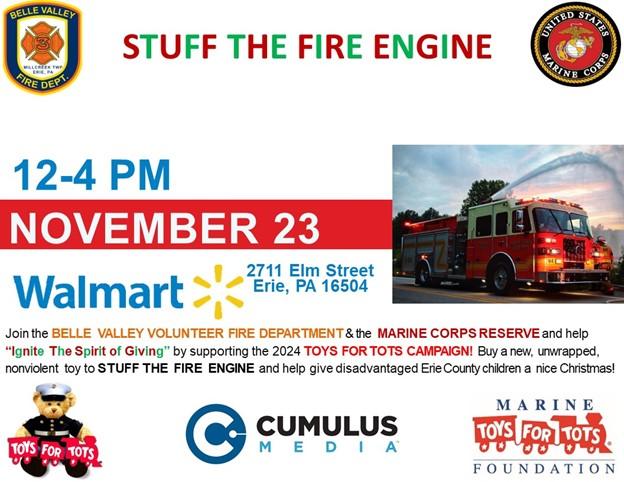 Stuff The Fire Engine For Toys For Tots! - Events - Erie Reader
