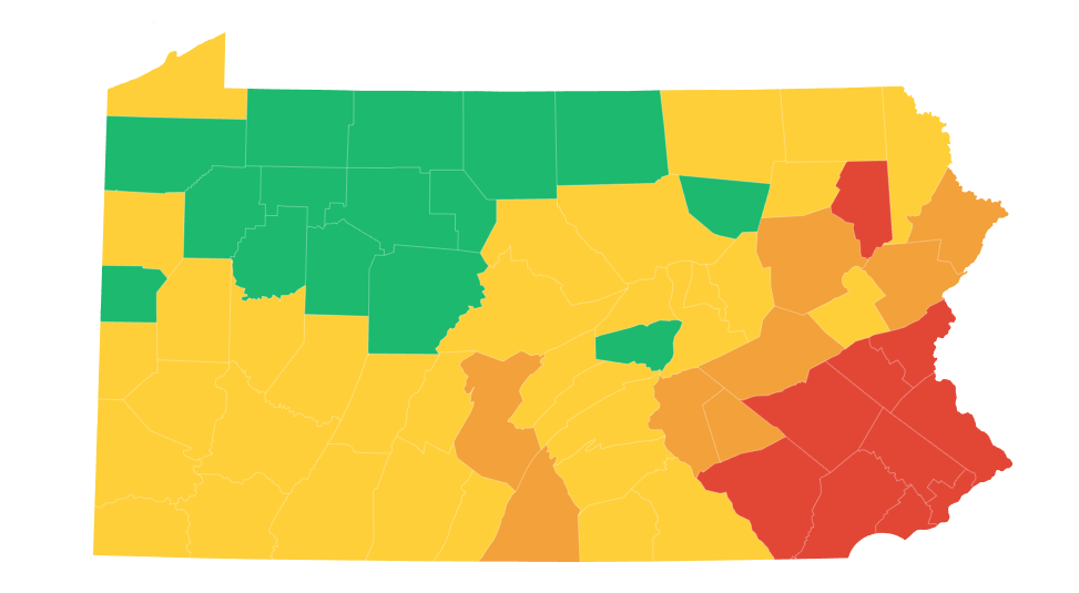 Wolf Announces 17 Counties to Green Phase, Plan for Statewide Stay-at ...