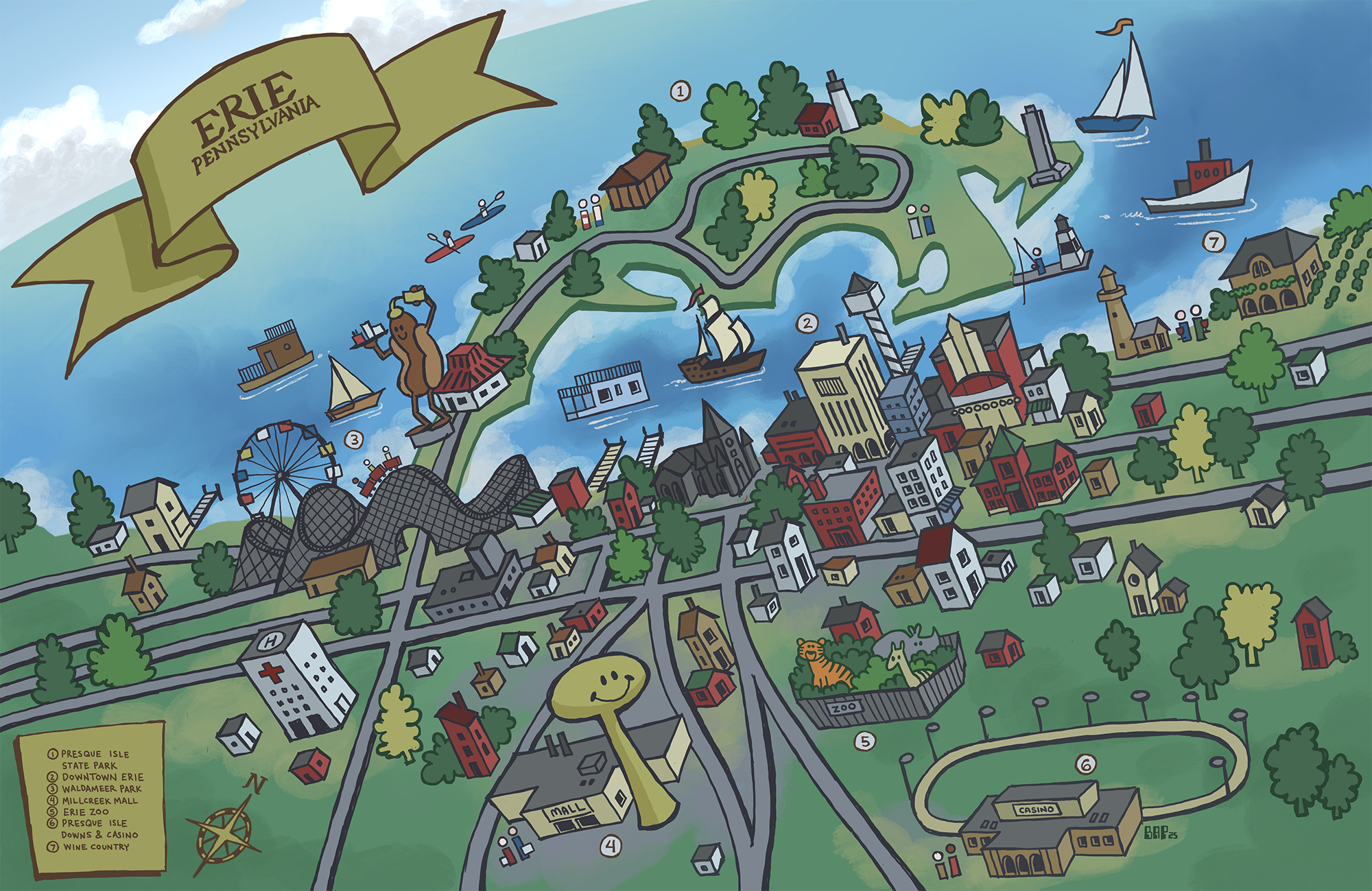2025 Best of Erie City Guide Map - Erie Reader