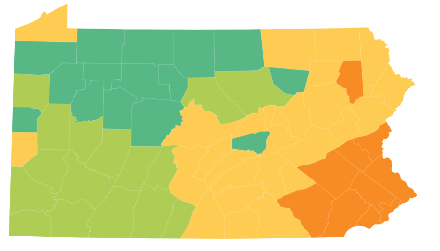 16 Counties Including Pittsburgh Area Set to Green While Erie Remains ...