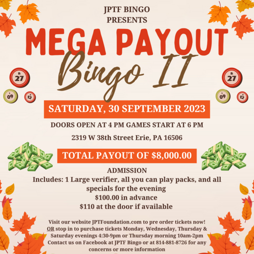 Mega Payout Bingo - Events - Erie Reader